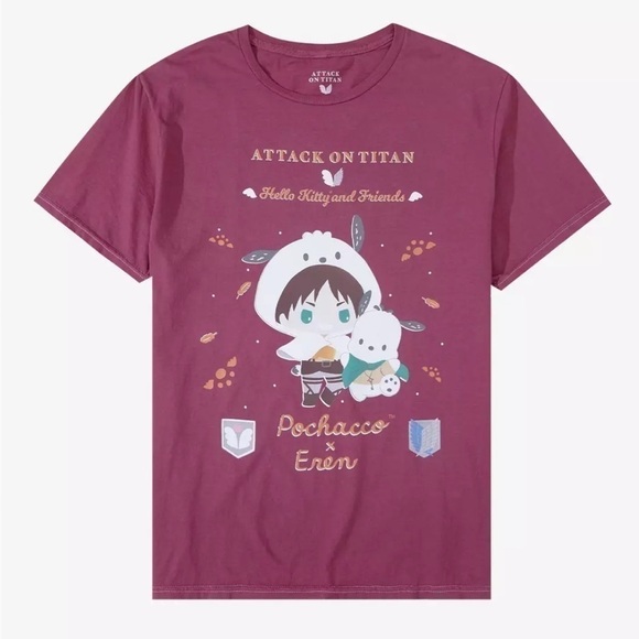 Sanrio | Tops | Attack On Titan X Hello Kitty And Friends Pochacco Eren ...